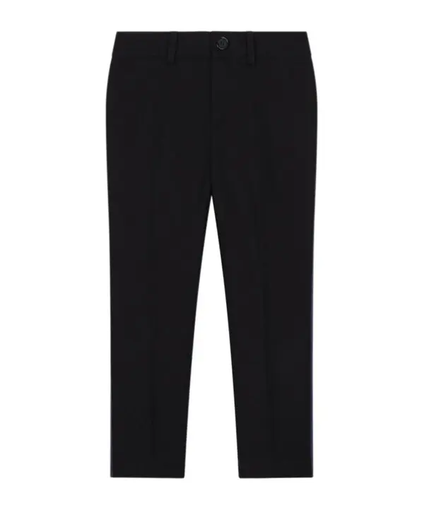 Dolce & Gabbana Side-band Wool Trousers - Blue