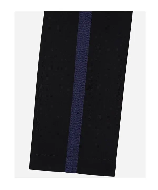 Dolce & Gabbana Side-band Wool Trousers - Blue