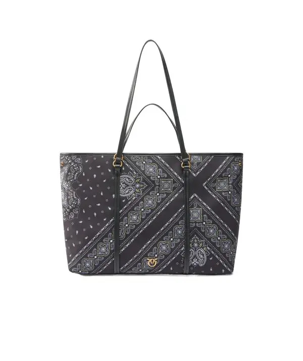 Pinko Double Handle Shoulder Bag - Black