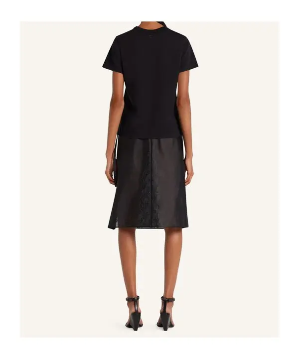 COURREGES Logo Patch Crewneck T-shirt - Black