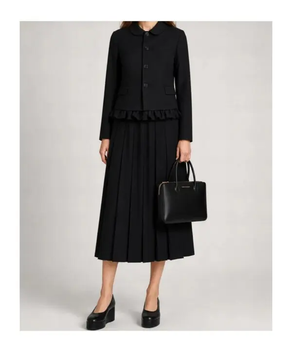 Comme Des Garçons Ruffled Button-up Jacket