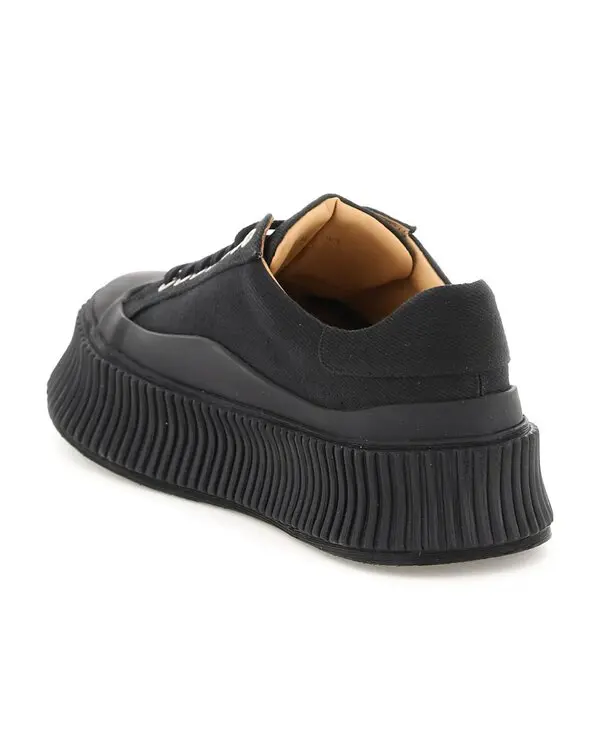 JIL SANDER Canvas Low Top Chunky Sneakers