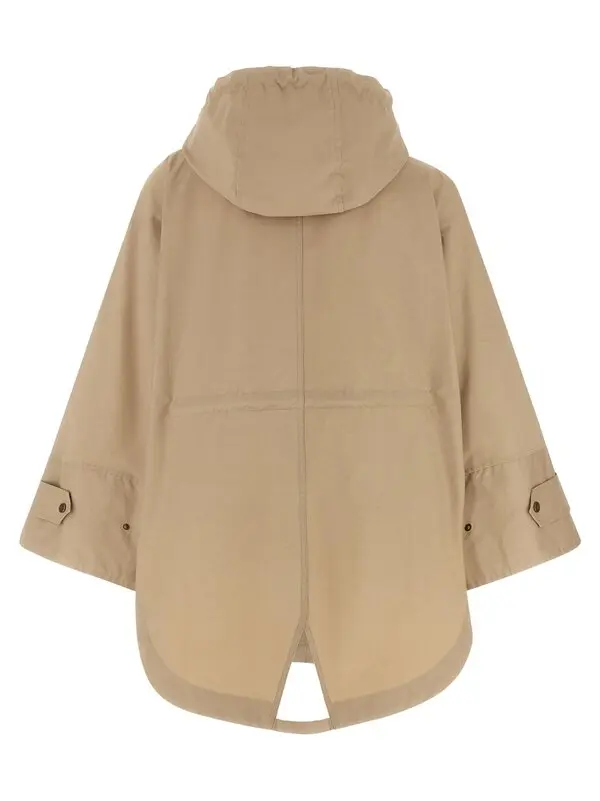 Moncler Brunnera Hooded Parka Coat - Beige