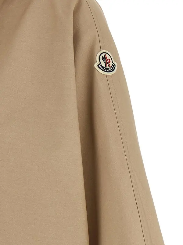 Moncler Brunnera Hooded Parka Coat - Beige