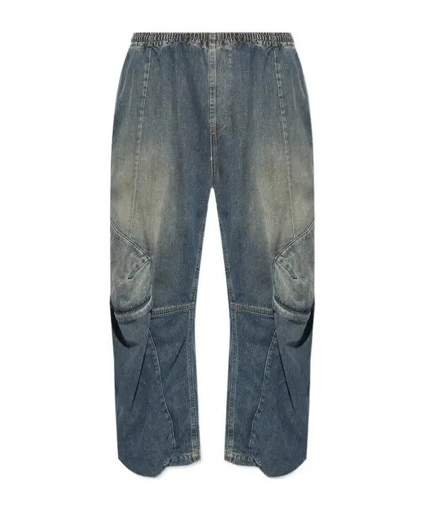 DIESEL® D-para-short-fsf Cropped Jeans - Gray