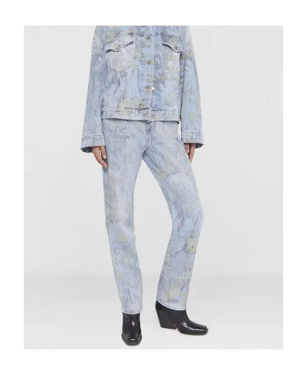 Stella McCartney Floral Printed Straight Leg Jeans