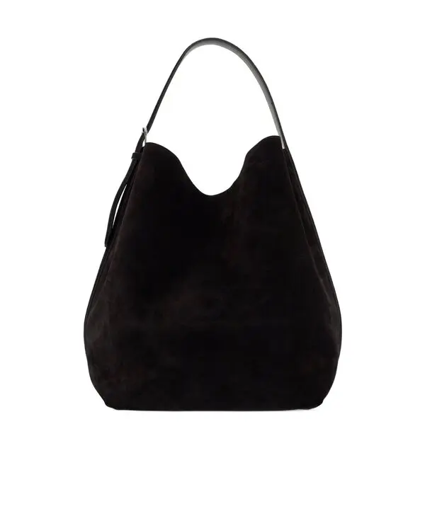 TOTEME Belted Open Top Tote Bag - Espresso Brown