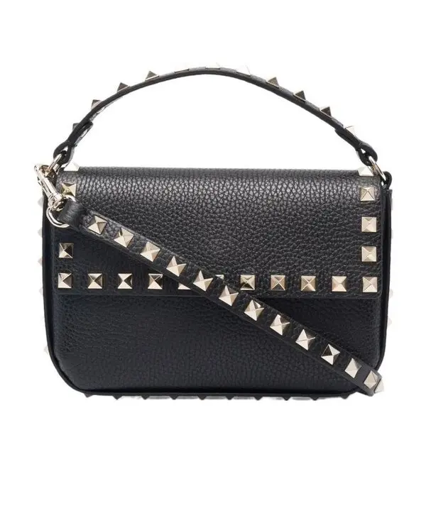 Valentino Garavani Rockstud Foldover Pouch - Black