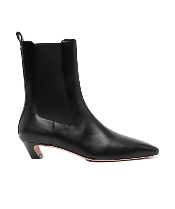 Bally Pointed Toe Elasticated Heeled Boots - Black