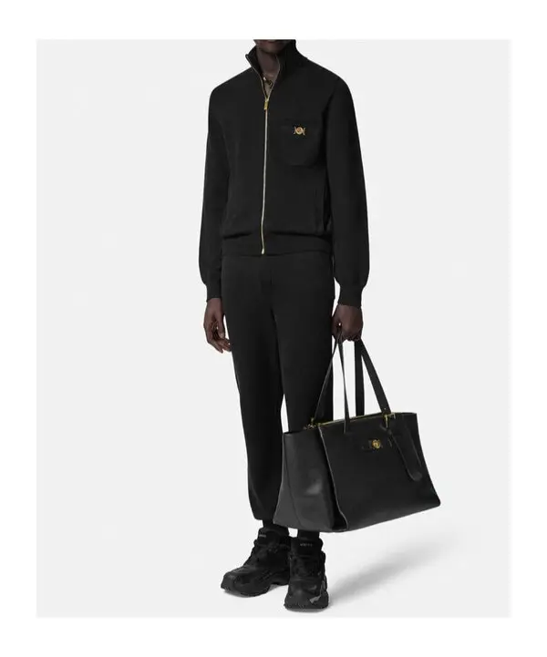 Versace Medusa Zipped Cardigan - Black