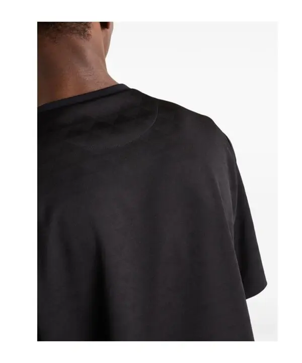 Prada All-over Triangle Motif Crewneck T-shirt