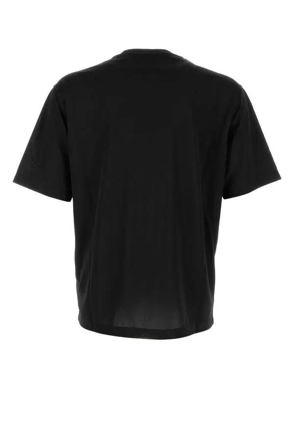 Prada All-over Triangle Motif Crewneck T-shirt - Black