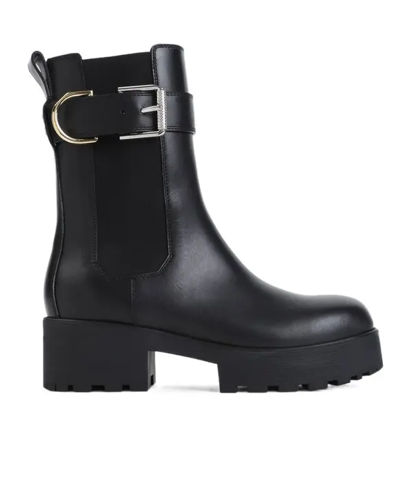 Givenchy 4g Debossed Buckled Chelsea Boots