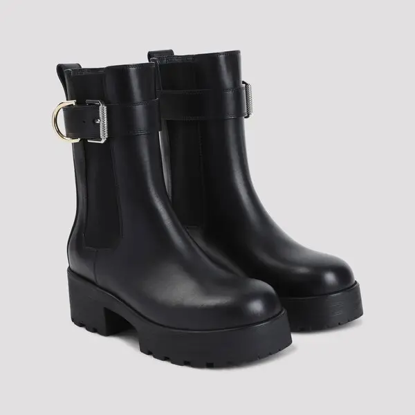 Givenchy 4g Debossed Buckled Chelsea Boots