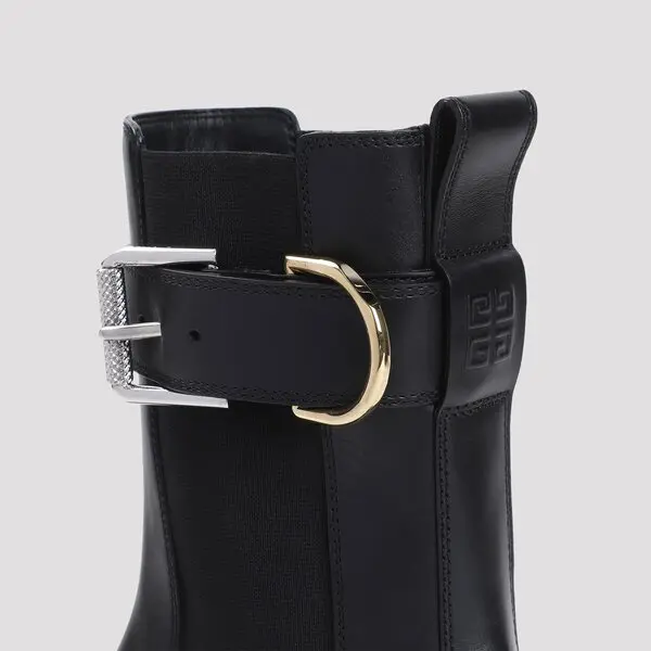 Givenchy 4g Debossed Buckled Chelsea Boots