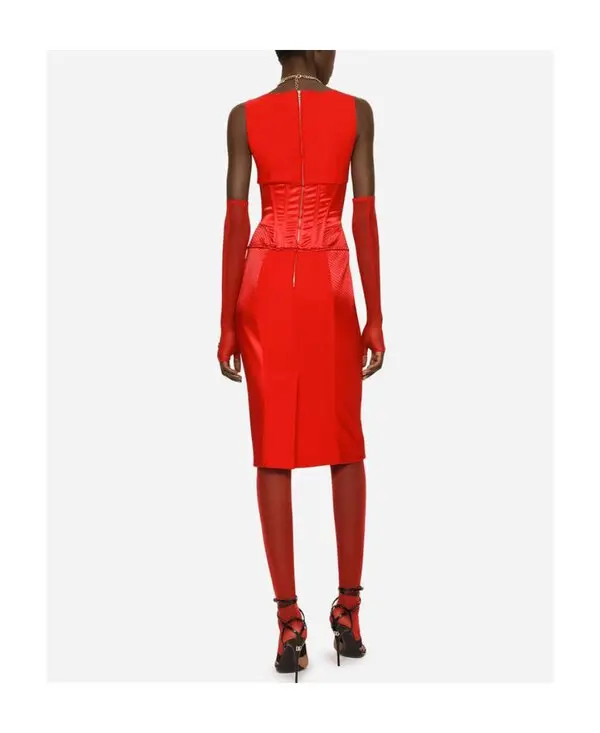 Dolce & Gabbana Satin Cady Calf-length Dress