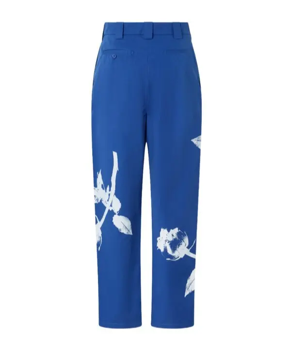 Pinko Floral Print Cotton Straight Leg Trousers