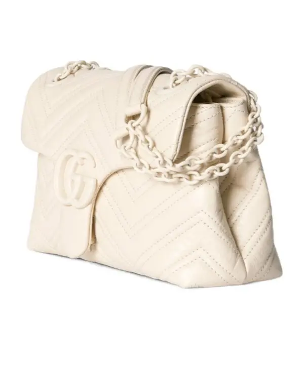 Gucci Gg Marmont Small Shoulder Bag - Ivory