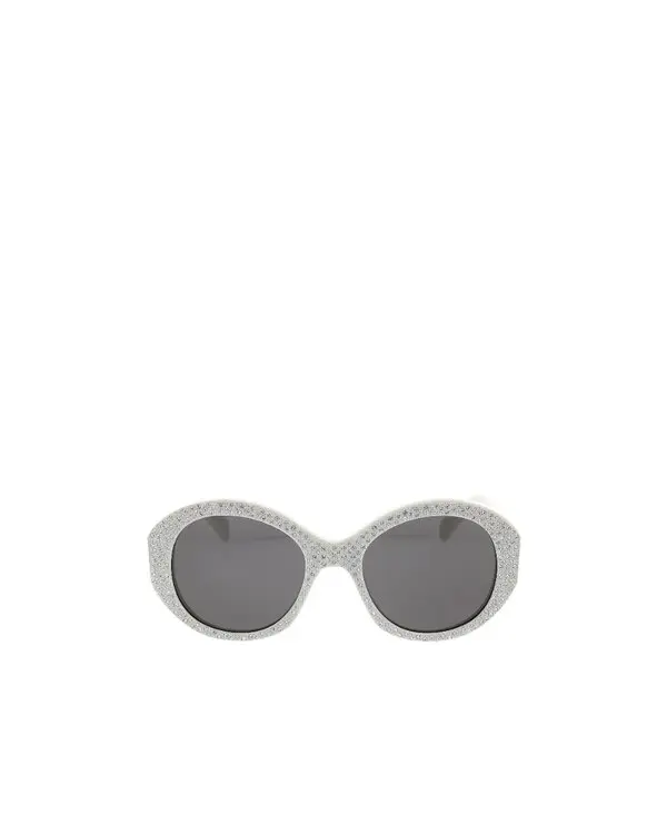 Celine Oval Glitter Sunglasses - Gray