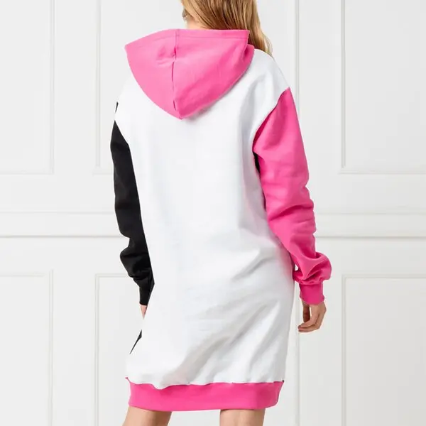 MSGM Spliced Logo Hooded Dress