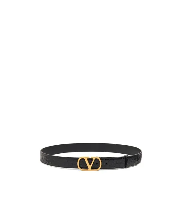 Valentino Garavani Vlogo Signature Belt - Black
