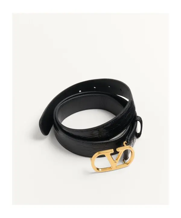 Valentino Garavani Vlogo Signature Belt - Black