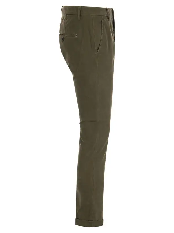 DONDUP Belt-lined Casual Trousers - Brown