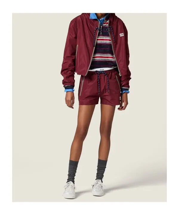 Miu Miu Technical Drawstring Shorts - Red