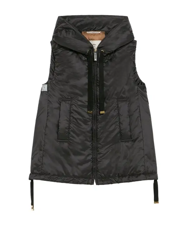 Max Mara Greengo Zip-up Hooded Gilet - Black
