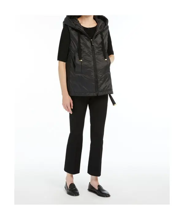 Max Mara Greengo Zip-up Hooded Gilet - Black
