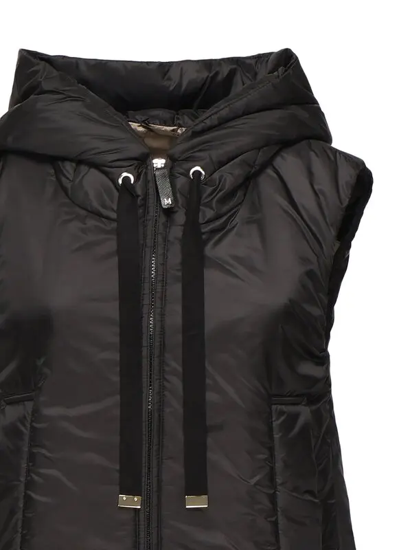 Max Mara Greengo Zip-up Hooded Gilet - Black