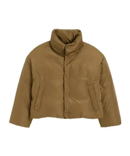 Ami Embossed-logo Puffer Jacket - Bronze
