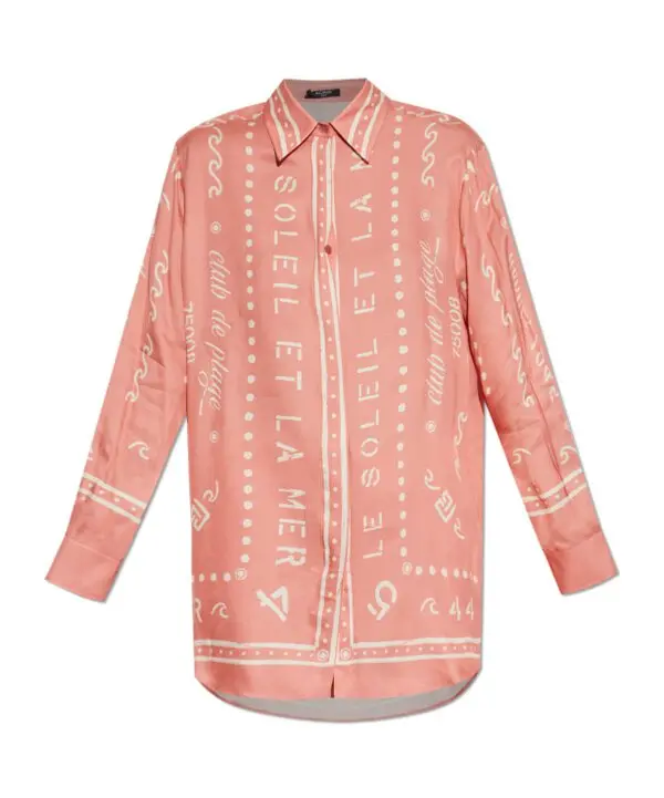 Balmain All-over Logo Print Shirt
