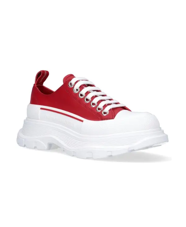 Alexander McQueen Tread Slick Sneakers - Red