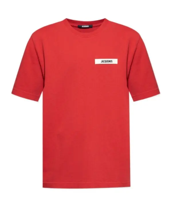 Jacquemus Logo Patch Crewneck T-shirt - Red