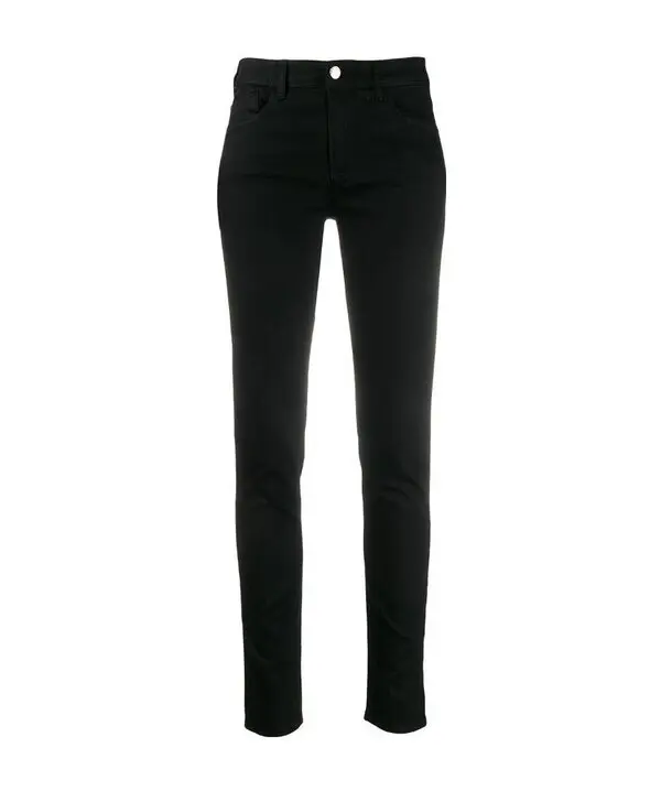 Emporio Armani Logo Patch Low-rise Skinny Jeans - Black