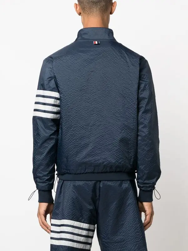 Thom Browne Zip-up 4-bar Striped Ripstop Jacket