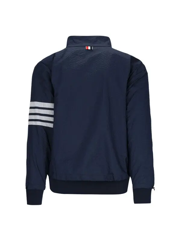 Thom Browne Zip-up 4-bar Striped Ripstop Jacket