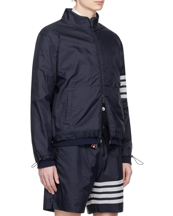 Thom Browne Zip-up 4-bar Striped Ripstop Jacket