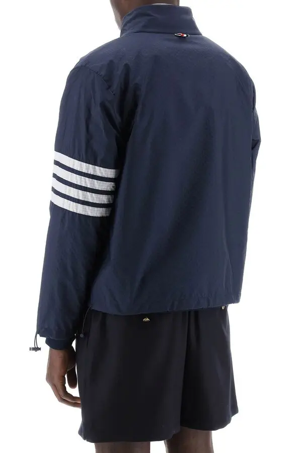 Thom Browne Zip-up 4-bar Striped Ripstop Jacket