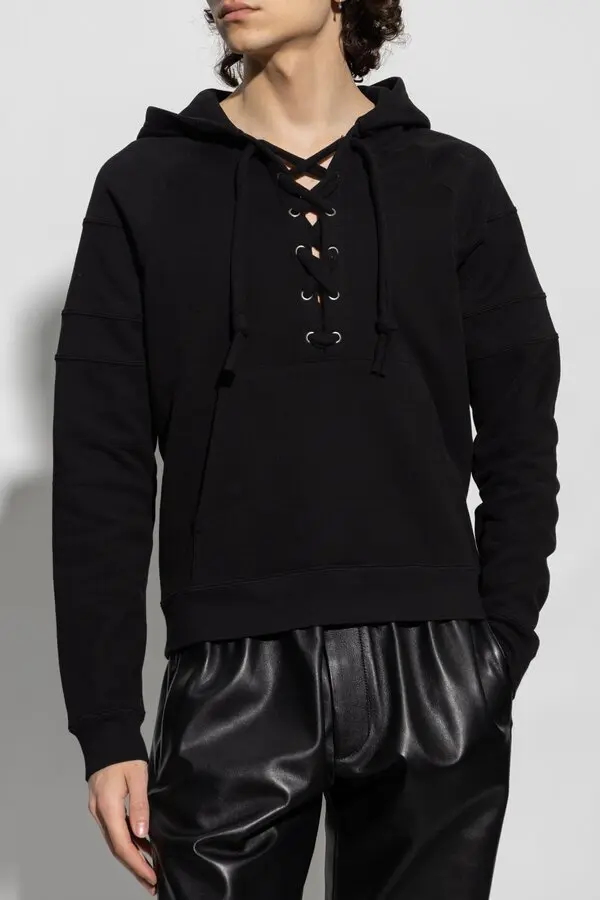 Saint Laurent Lace-up Hoodie
