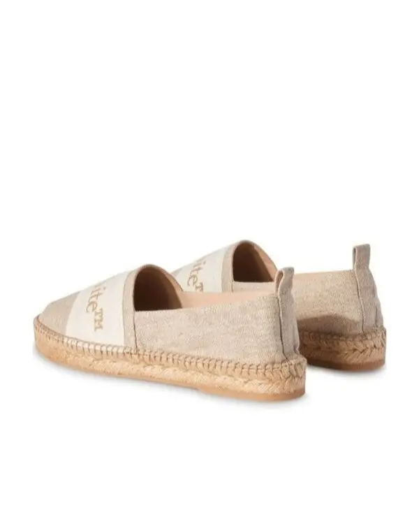 Off-White Canvas Espadrilles - Nude