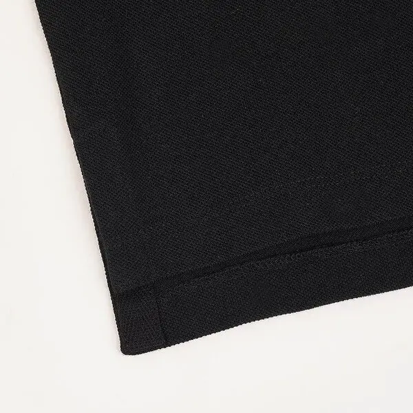VIVIENNE WESTWOOD Short Sleeve Polo Shirt With Embroidered Saturn Logo - Black