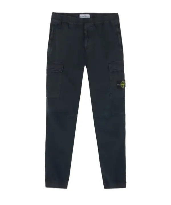 Stone Island Elasticated-cuff Cargo Trousers - Blue