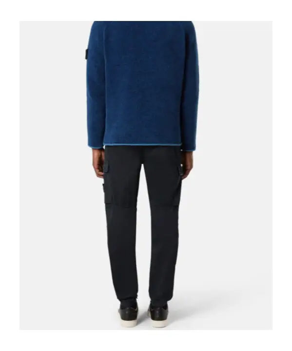 Stone Island Elasticated-cuff Cargo Trousers - Blue