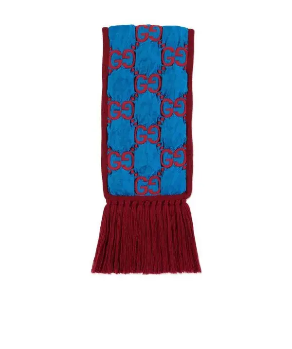 Gucci Quilted Gg Scarf - Red