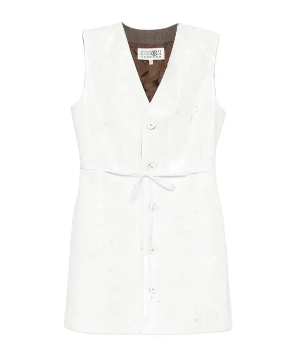MAISON MARGIELA V-neck Gilet With Knot Detailing