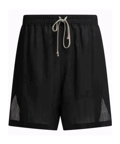 Rick Owens Drawstring Wide-leg Shorts - Black