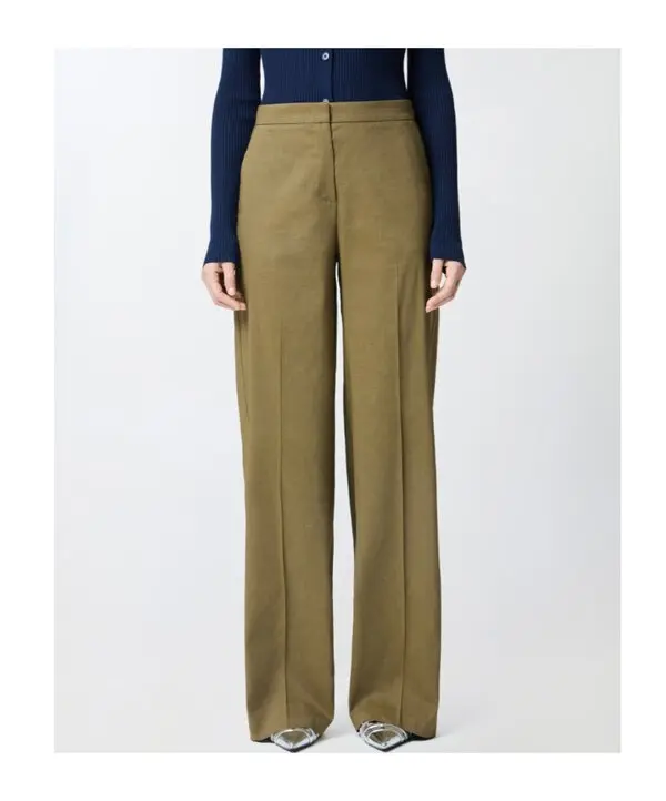 Pinko Stretch Pleated Wide-leg Trousers - Brown
