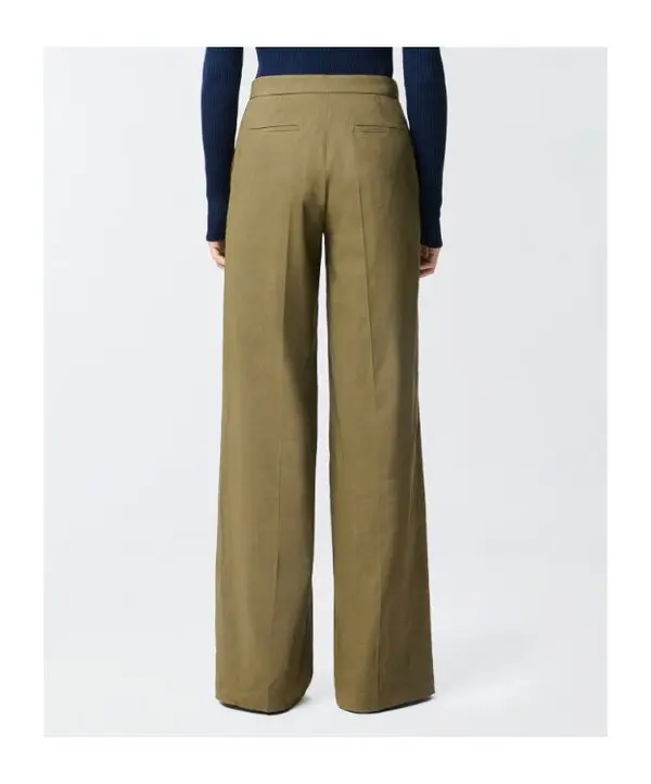 Pinko Stretch Pleated Wide-leg Trousers - Brown